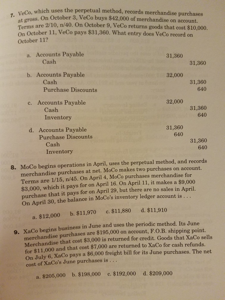Solved ch uses the perpetual method, records merchandise | Chegg.com