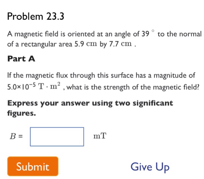 Solved A magnetic field is oriented at an angle of 39^degree | Chegg.com