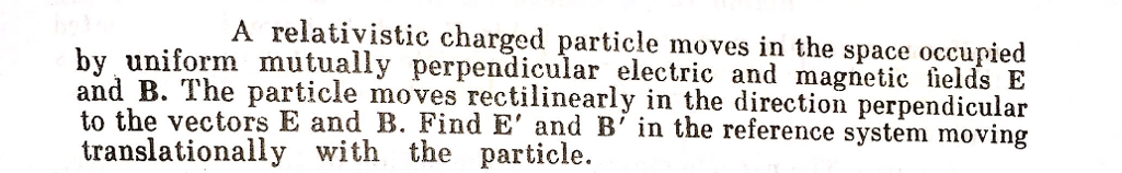 Solved A relativistic charged particle moves in the space | Chegg.com