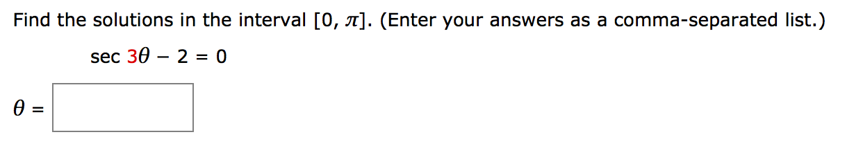 Solved Find the solutions in the interval [0, pi]. (Enter | Chegg.com