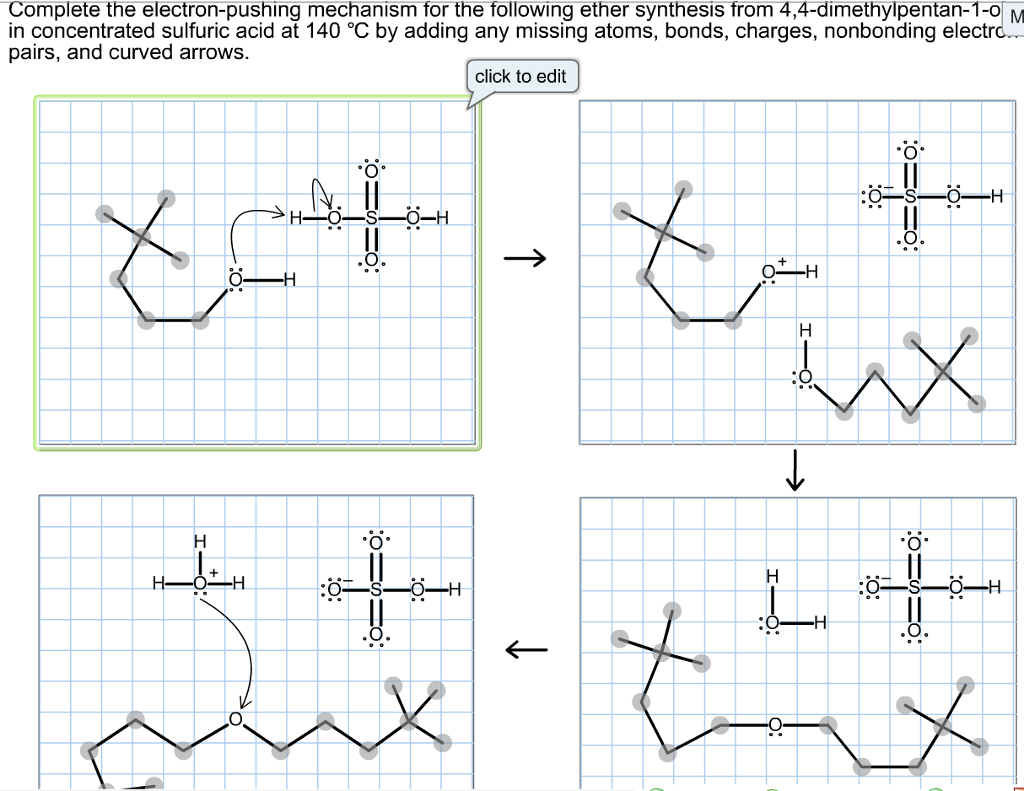 Solved Complete the electron-pushing mechanism for the | Chegg.com