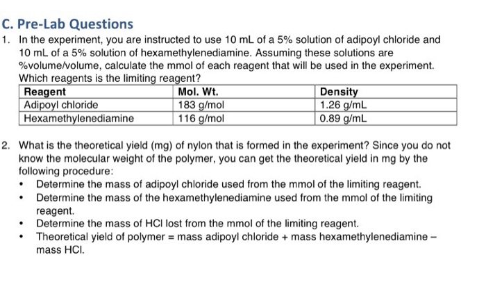 Solved What is the theoretical yield (mg) of nylon that is | Chegg.com
