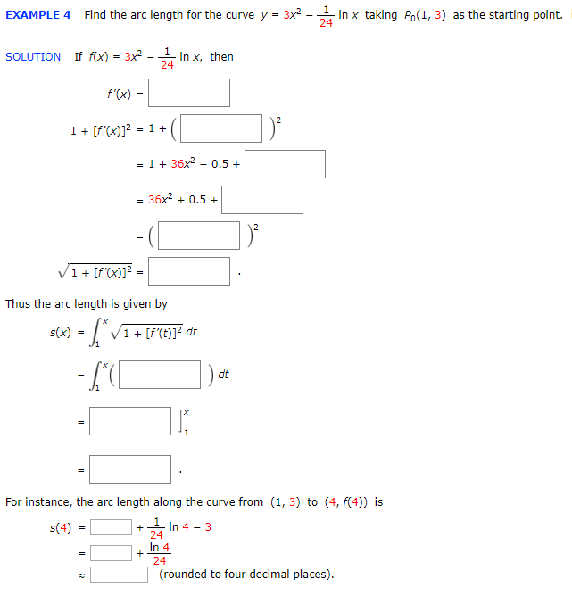 Solved Find the arc length for the curve y = 3x2-_ Imx | Chegg.com