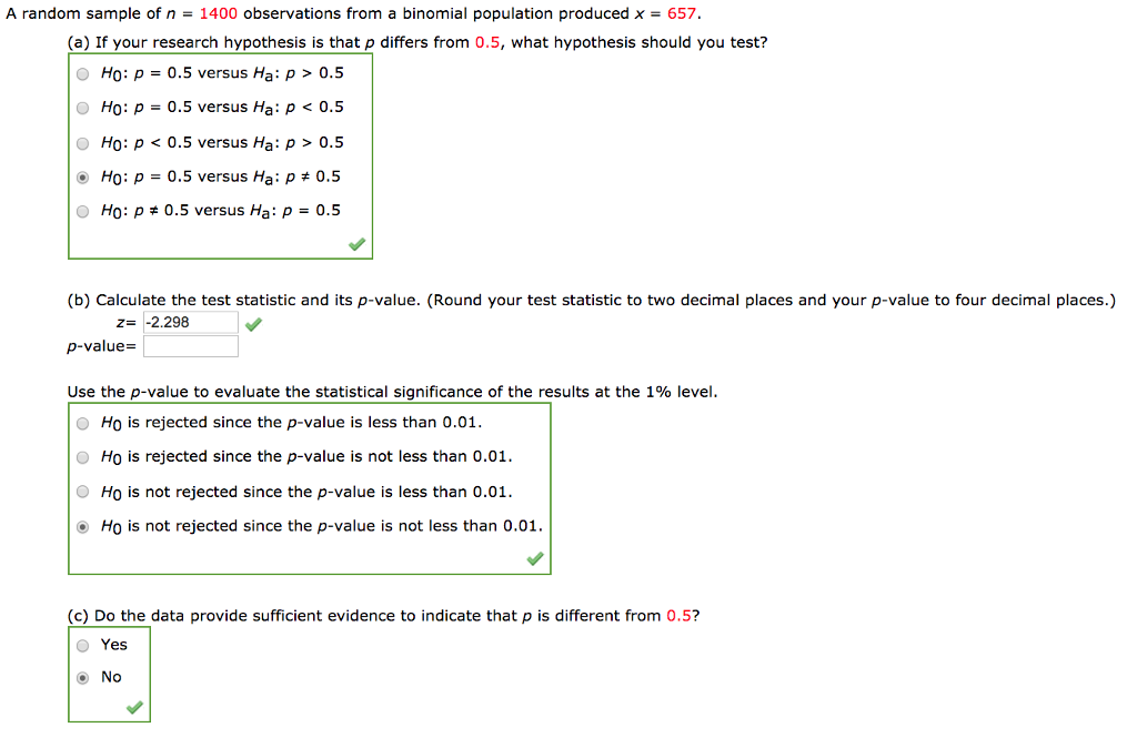 Solved A Random Sample Of N 1400 Observations From A