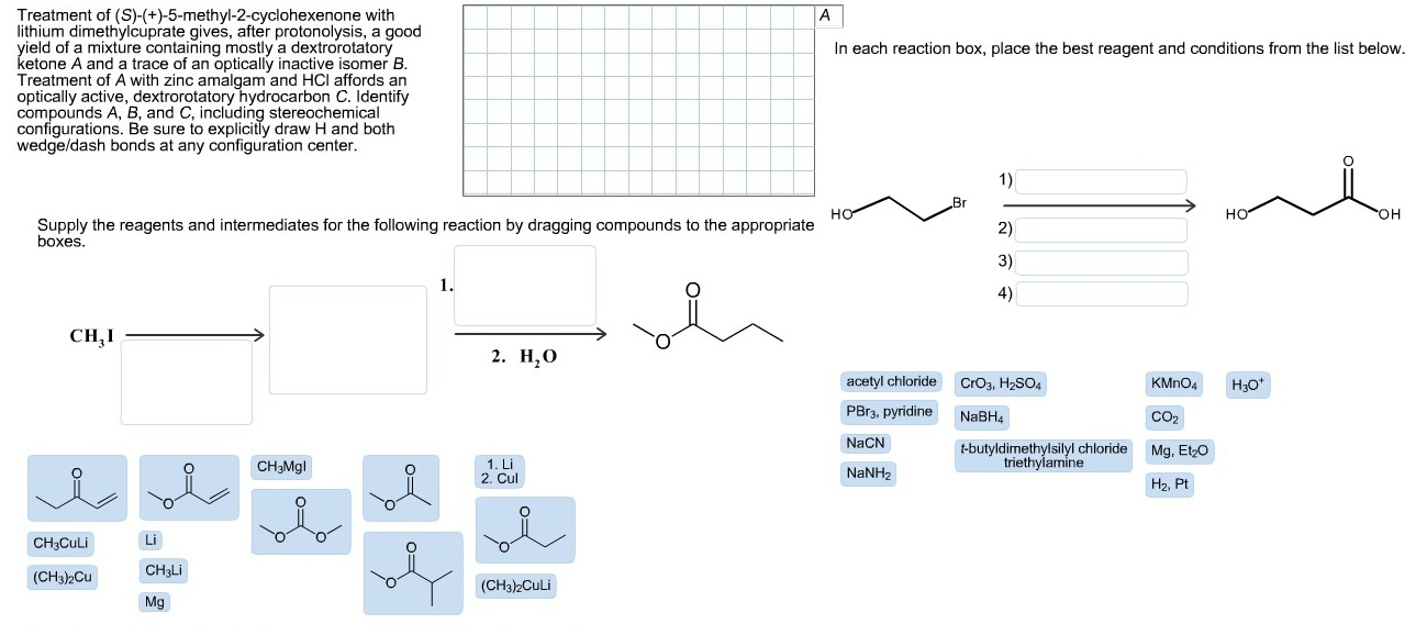 Solved Treatment of (S)-(+)-5-methyl-2-cyclohexenone with | Chegg.com