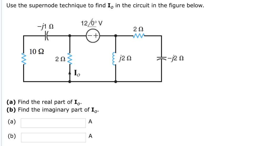 Solved Use the supernode technique to find Io in the circuit | Chegg.com