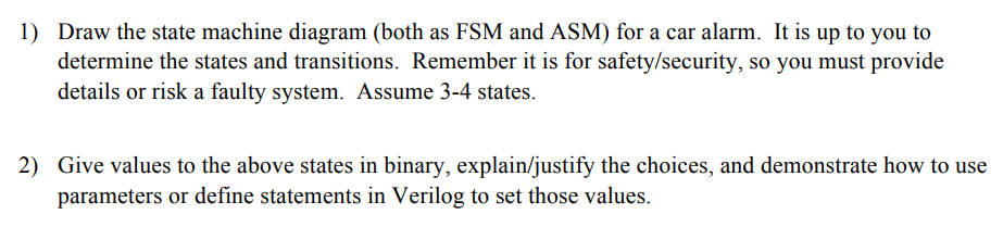 Solved Draw the state machine diagram (both as FSM and ASM) | Chegg.com