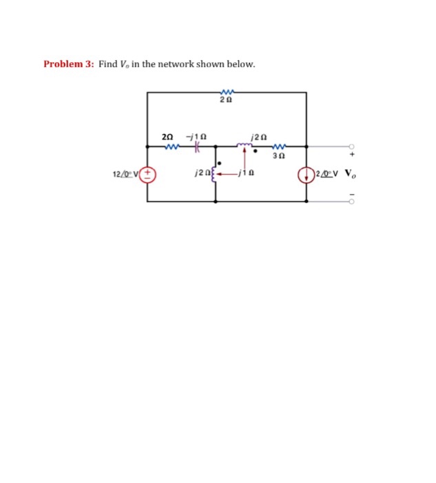 Solved Find V_0 in the network shown below. | Chegg.com