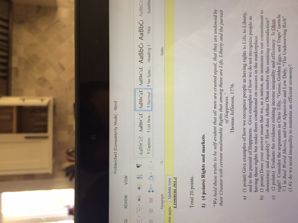 Solved "We hold these truths to be self-evident that all men | Chegg.com