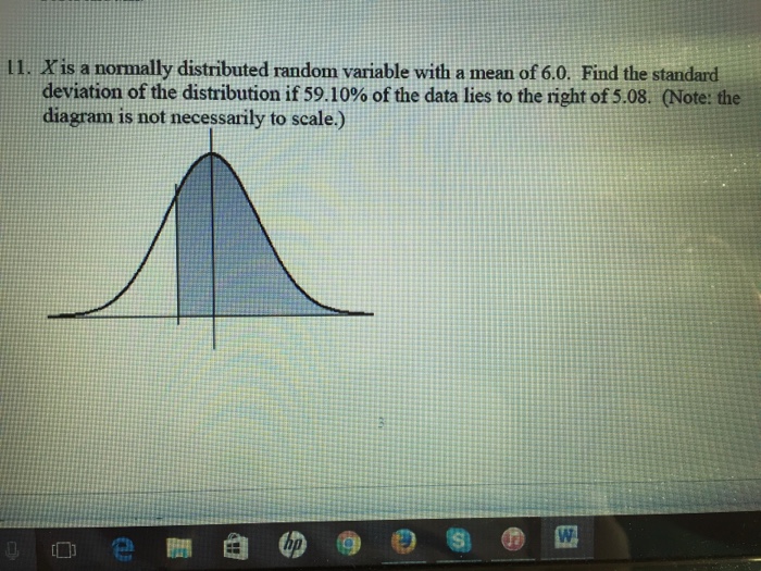 Solved X-is a normally distributed random variable with a | Chegg.com