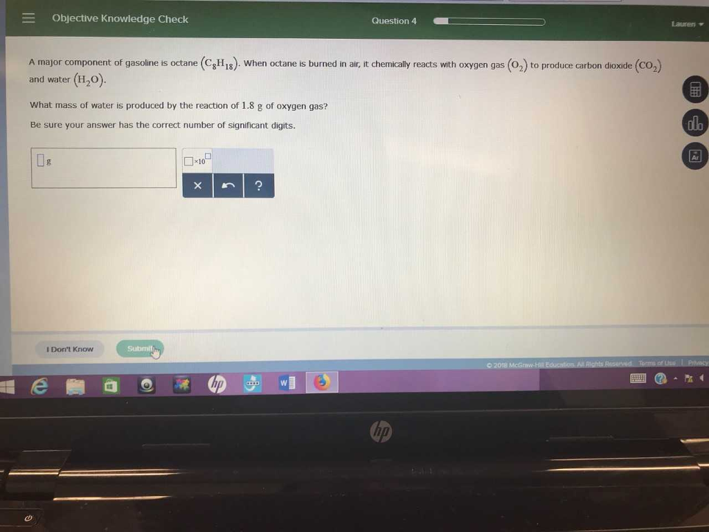 Solved Objective Knowledge Check Question 4 Lauren s A major | Chegg.com