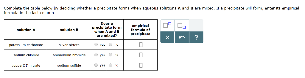 Solved Complete the table below by deciding whether a | Chegg.com