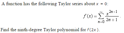 Solved Q1) Using known Taylor series, find the first | Chegg.com