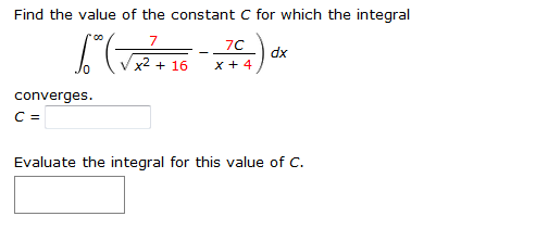 Solved Find the value of the constant C for which the | Chegg.com