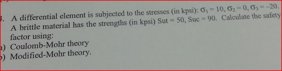 Solved 1. A differential element is subjected to the | Chegg.com