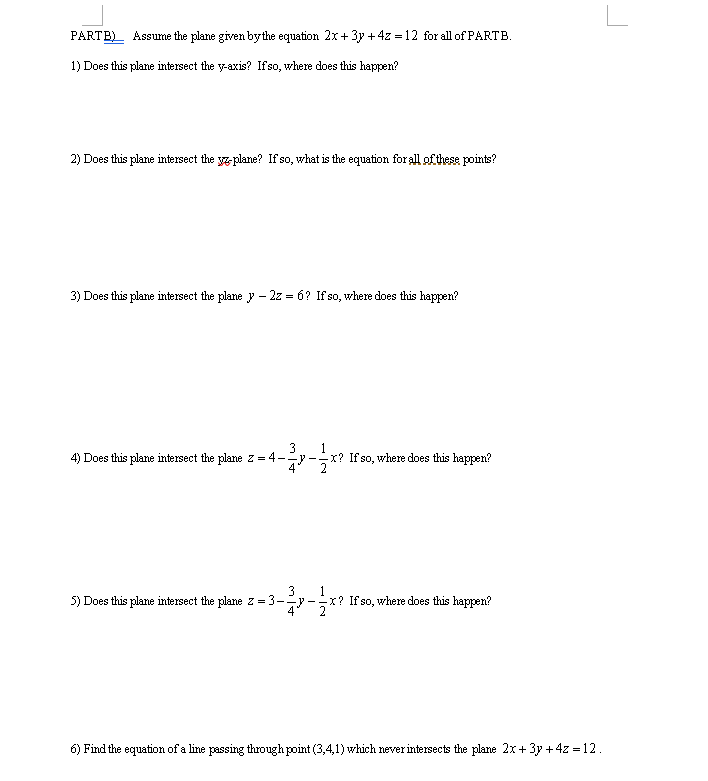 Solved Assume the plane given by the equation 2x + 3y + 4z = | Chegg.com