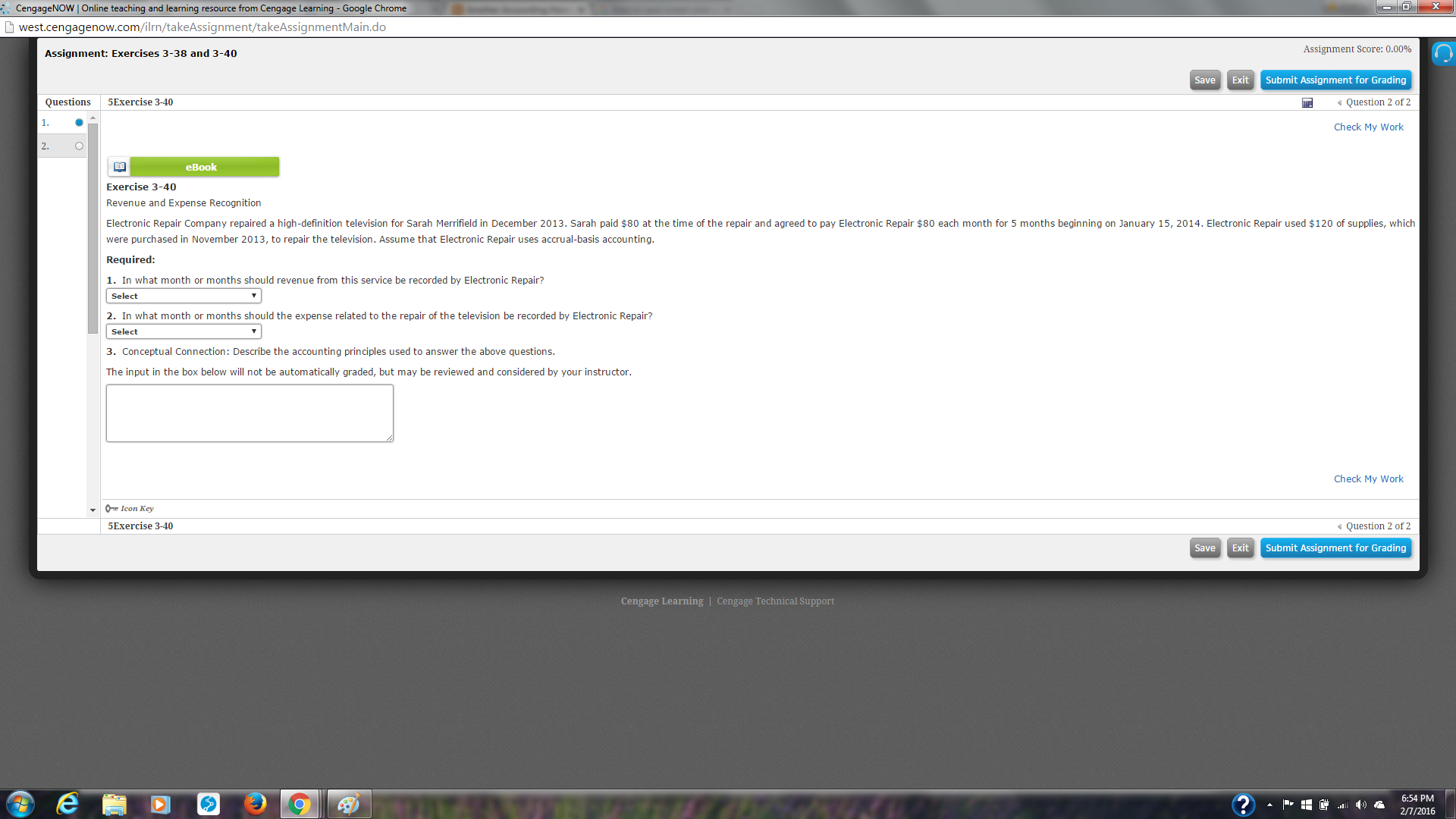 Solved Revenue and Expense Recognition Electronic Repair | Chegg.com