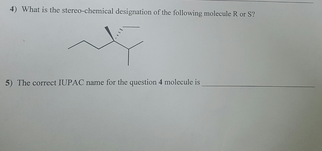Solved What is the stereo-chemical designation of the | Chegg.com