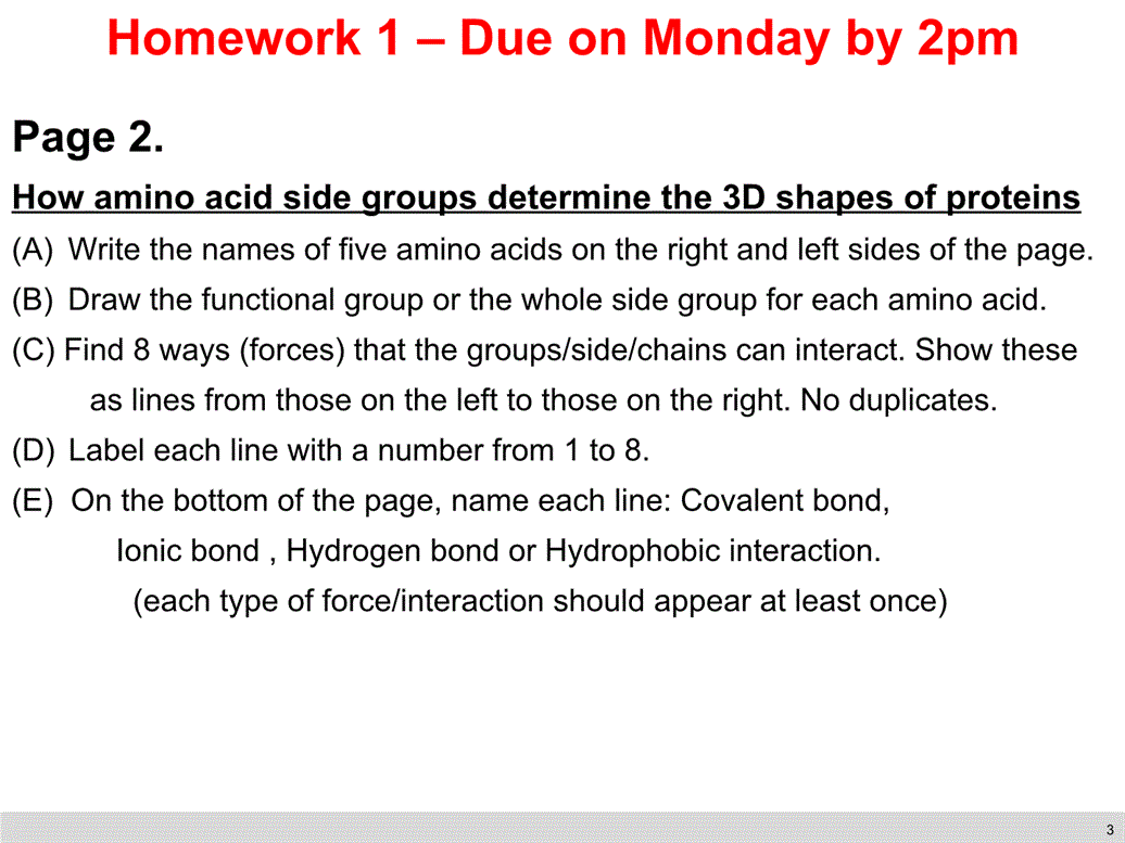 Solved Homework 1- Due on Monday by 2pm Page 2. How amino | Chegg.com