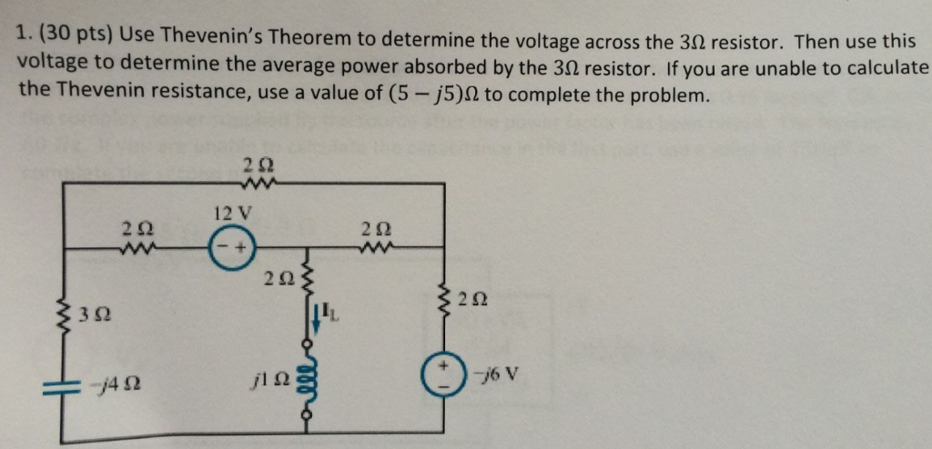 Solved Use Thevenin's Theorem to determine the voltage | Chegg.com
