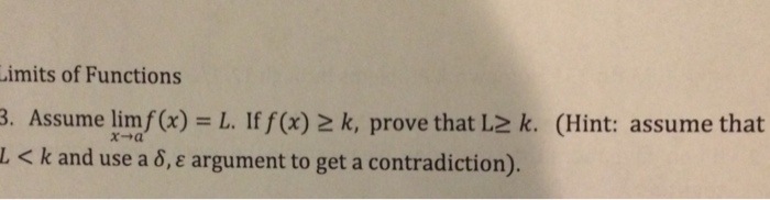 Solved imits of Functions 3. Assume lim x right arrow f(x) = | Chegg.com