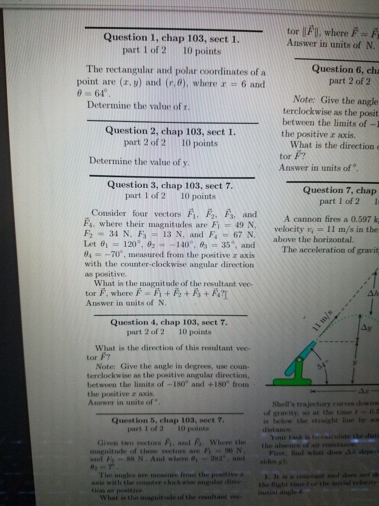 Solved Question 1, chap 103, sect 1. part 1 of 2 10 points | Chegg.com
