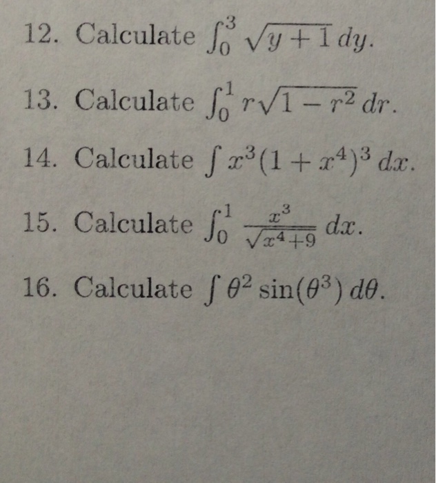 Solved Calculate y+1 dy Calculate 1-r^2 dr Calculate | Chegg.com