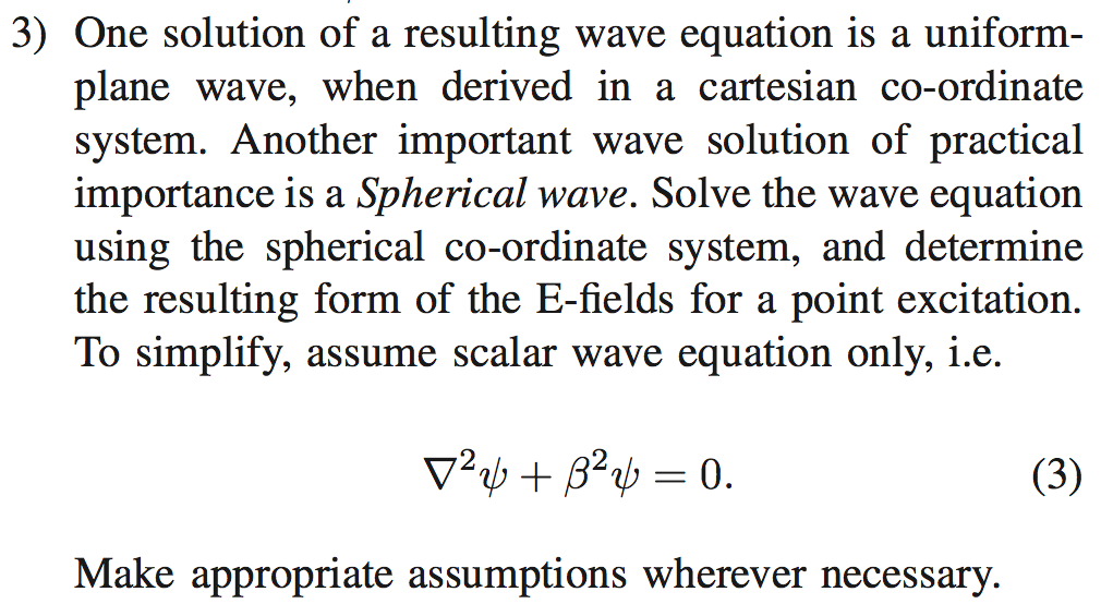 Solved One solution of a resulting wave equation is a | Chegg.com