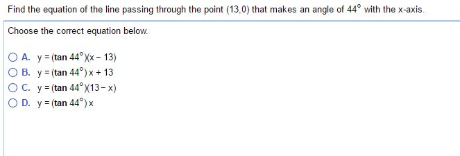 Solved Find the equation of the line passing through the | Chegg.com