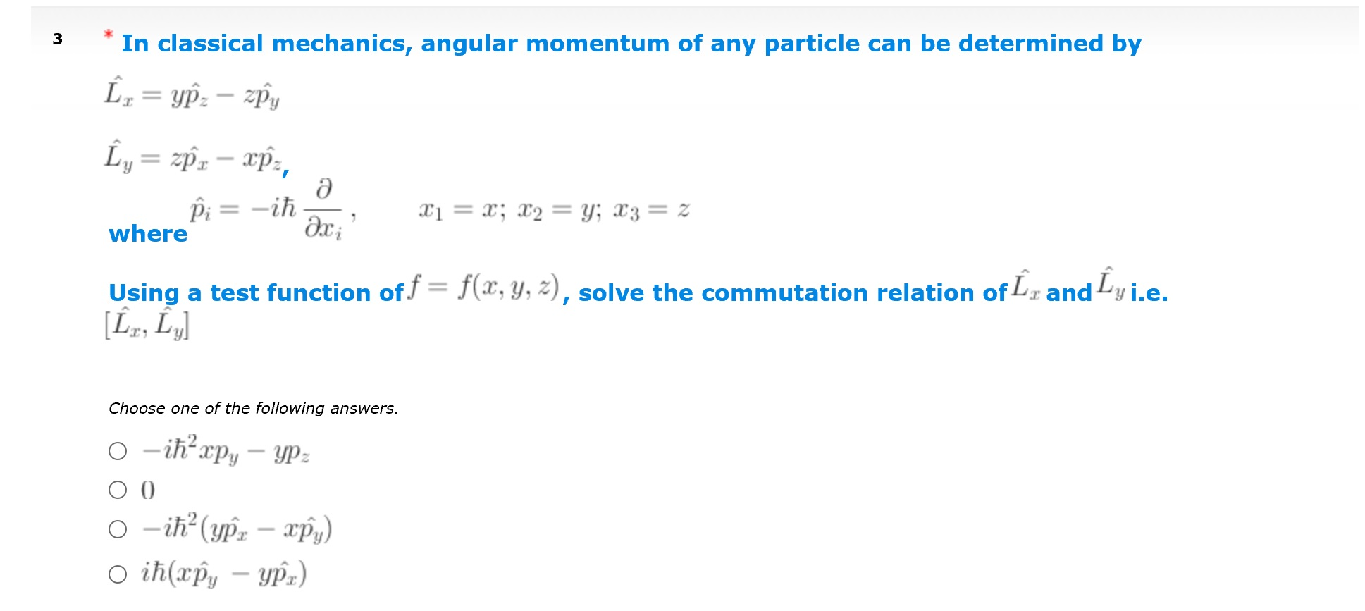 Solved In classical mechanics, angular momentum of any | Chegg.com