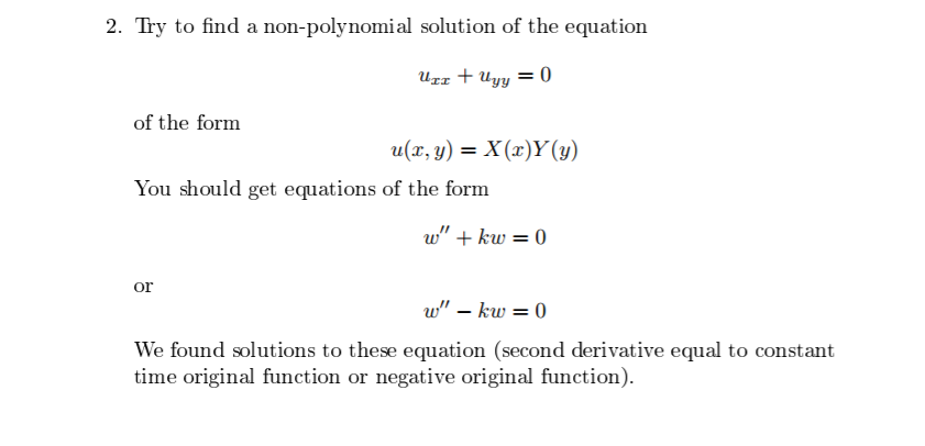 Solved Try to find a non-polynomial solution of the equation | Chegg.com