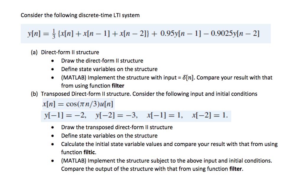 Consider the following discrete-time LTI system (a) | Chegg.com