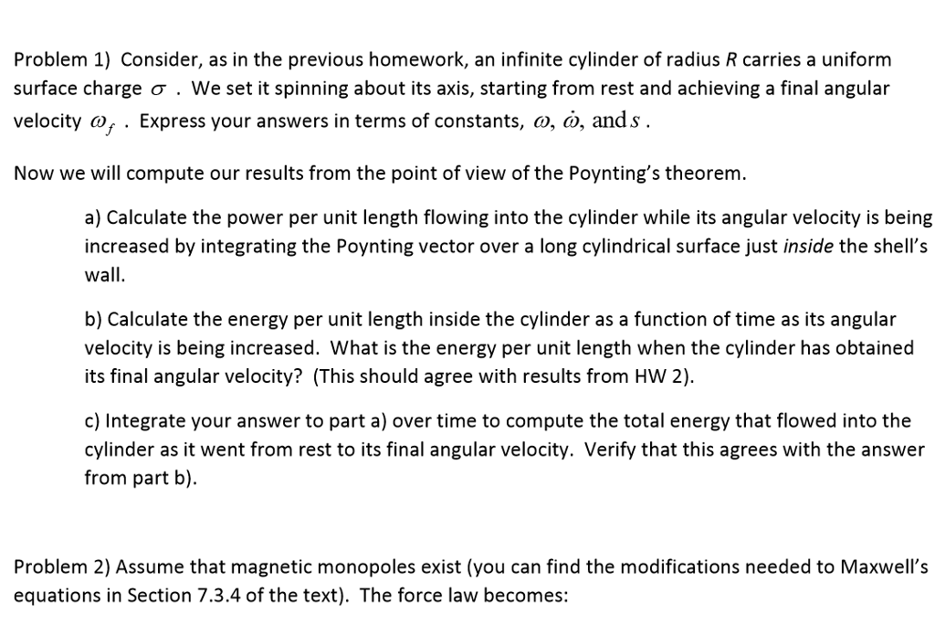 Consider, as in the previous homework, an infinite | Chegg.com