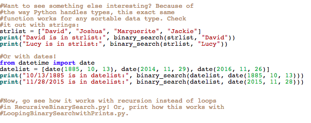 Solved #Let's implement a binary search using a loop! For | Chegg.com