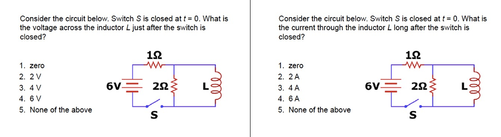 Solved Consider the circuit below. Switch S is closed at t= | Chegg.com