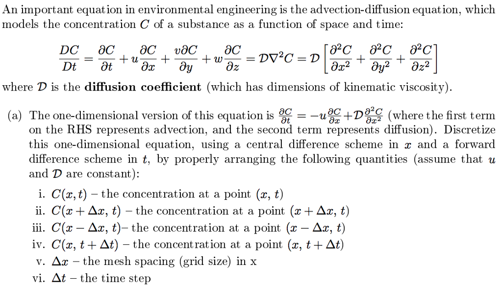 An important equation in environmental engineering is | Chegg.com