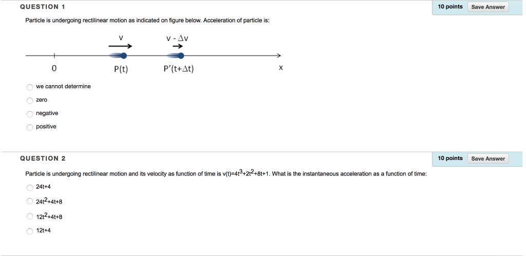 Solved QUESTION 1 Particle is undergoing rectilinear motion | Chegg.com
