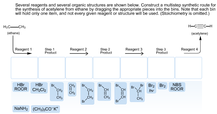 Solved Several reagents and several organic structures are | Chegg.com