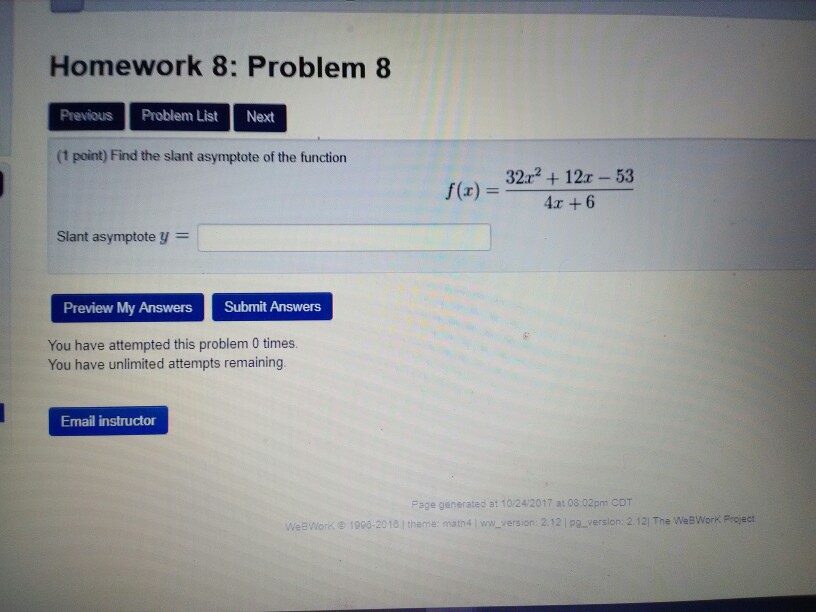 Solved Homework 8: Problem 8 PreviousProblem List Next (1 | Chegg.com Solved Homework 8: Problem 8 PreviousProblem List Next (1 | Chegg.com