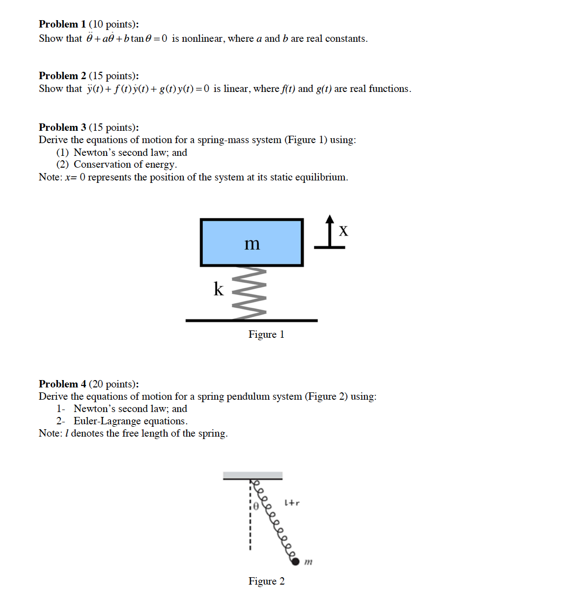 Solved Show that theta + a theta + b tan theta = 0 is | Chegg.com