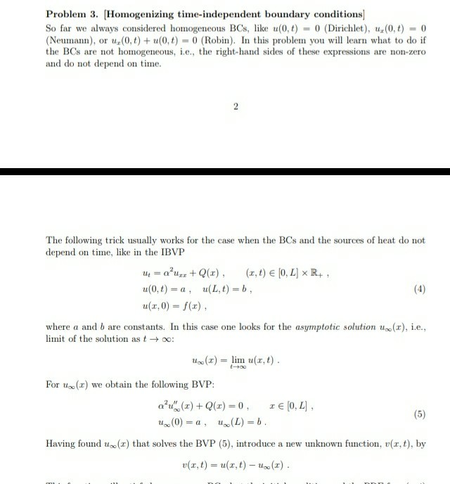 Solved Problem 4. [Compatibility between the PDE and the | Chegg.com