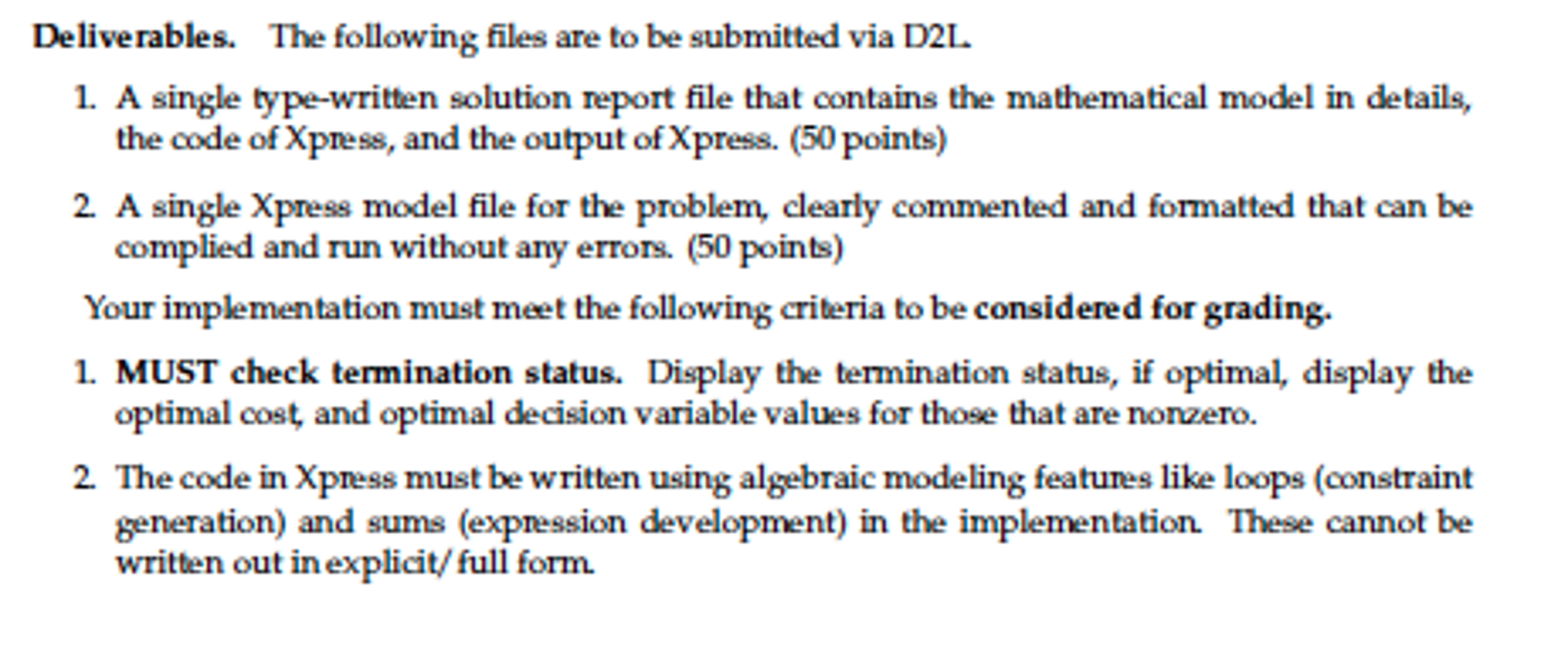 Xpress. Please solve the following linear programming | Chegg.com