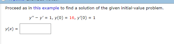 Solved Proceed as in this example to find a solution of the | Chegg.com