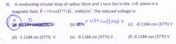 Solved A conducting circular loop of radius 10cm and 1 turn | Chegg.com