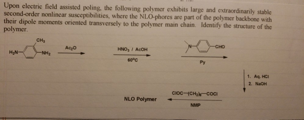 Solved Upon electric field assisted poling, the following | Chegg.com