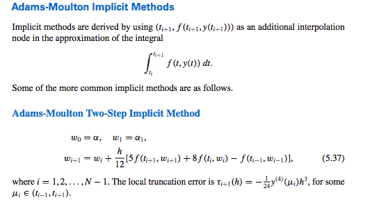 Derive the Adams-Moulton Two-Step method and its | Chegg.com