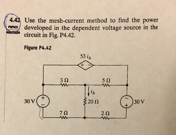 Solved Use the mesh-current method to find the power | Chegg.com
