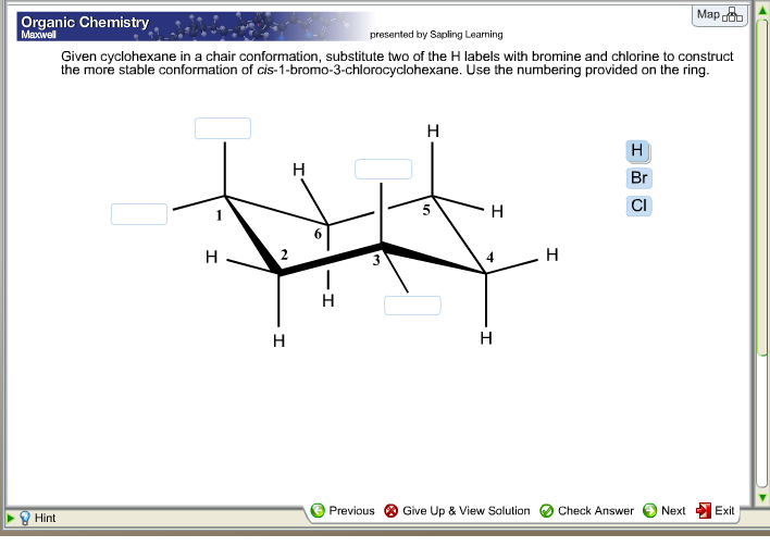 Given Cyclohexane In A Chair Conformation Substit