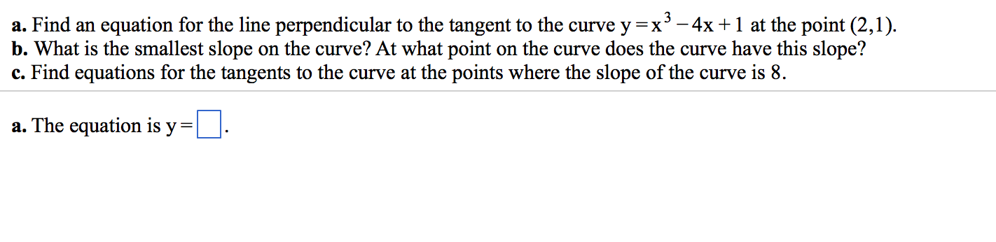 Solved a. Find an equation for the line perpendicular to the | Chegg.com