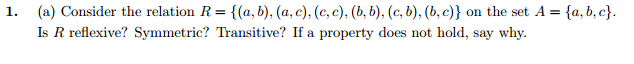 Solved Consider the relation R = {(a, b), (a, c), (c, c), | Chegg.com